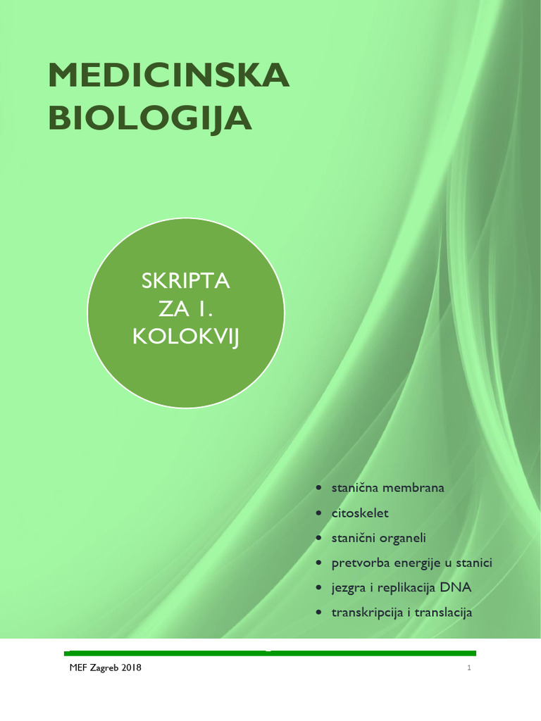 Medicinska Biologija B1 NOVO | PDF