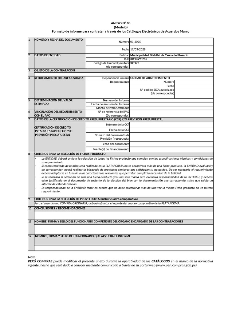 Proced Seleccion Anexo N 03 | PDF