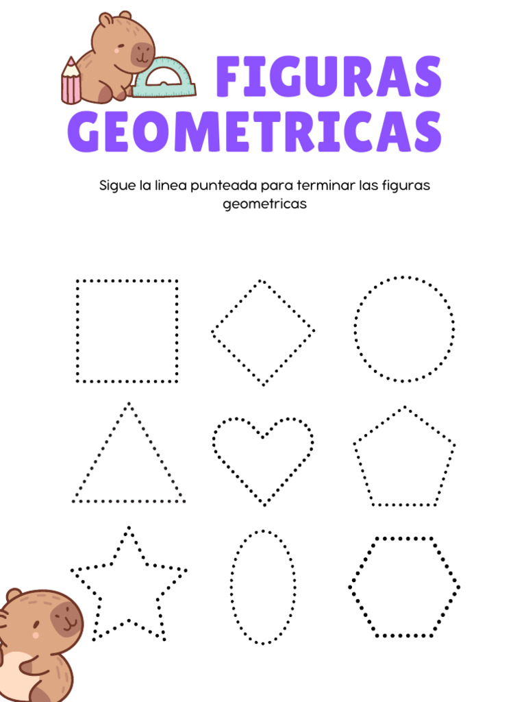 Tracing Shapes Worksheets For Preschoolers | PDF