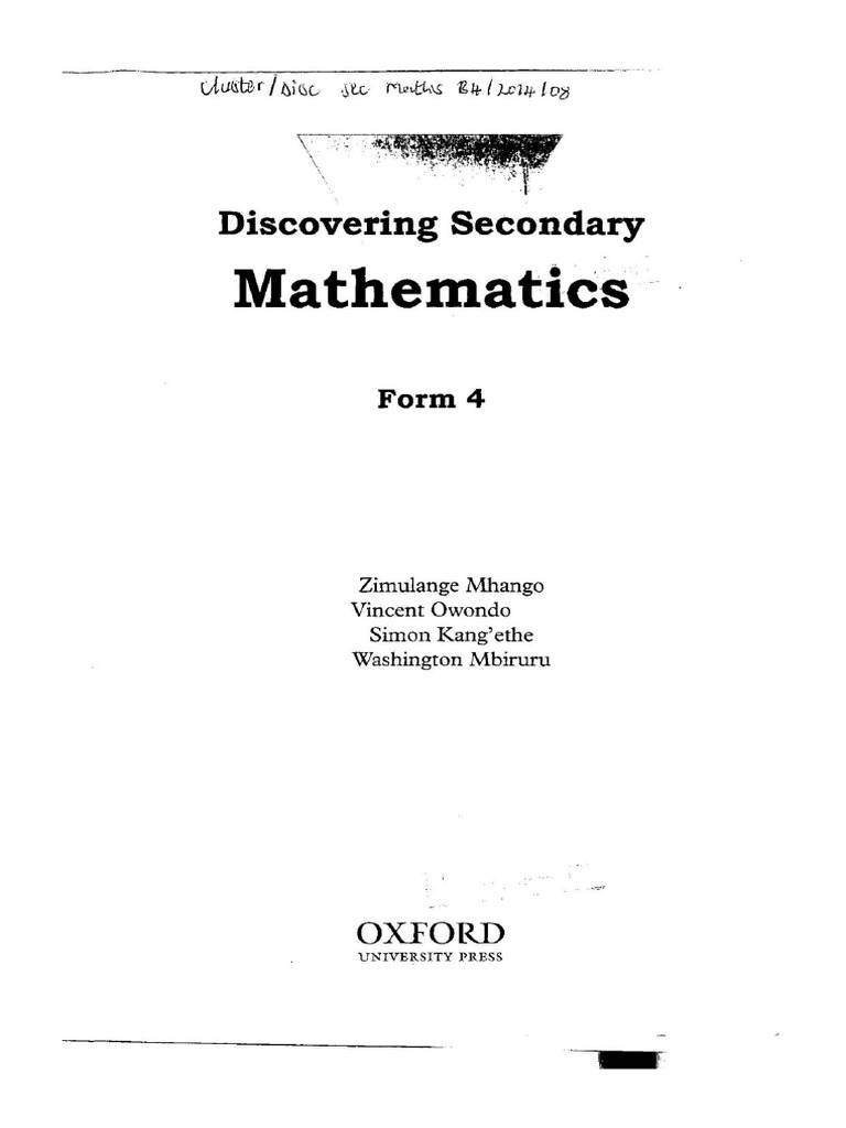 Mathematics Book 4 New | PDF