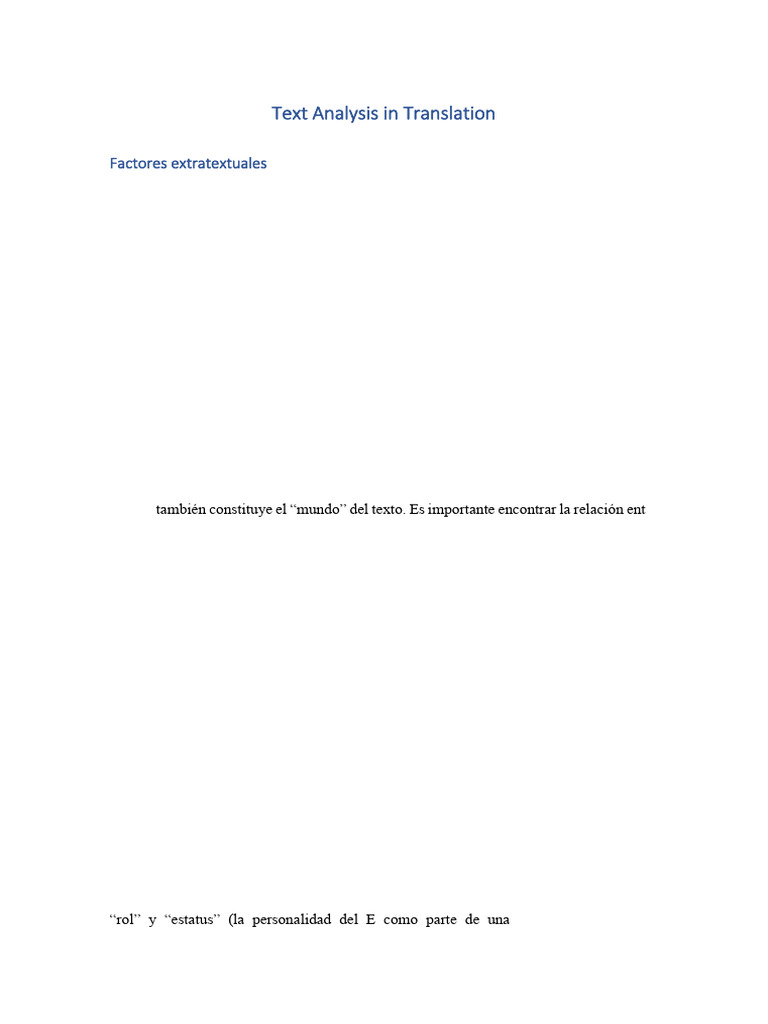 Text Analysis in Translation | PDF | Traducciones | Oración (Lingüística)