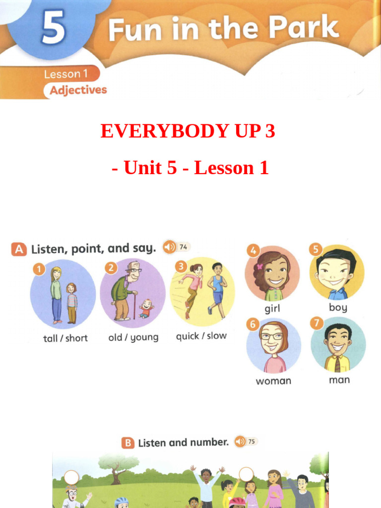 Everybody Up 3 Unit 5 Lessons Guide | PDF