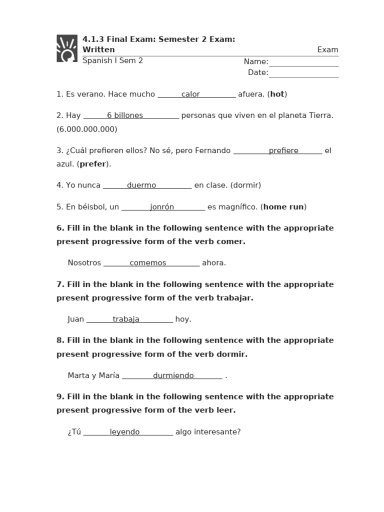 4.1.3 Final Exam - Semester 2 Exam - Written (Exam) | PDF | Linguistic ...