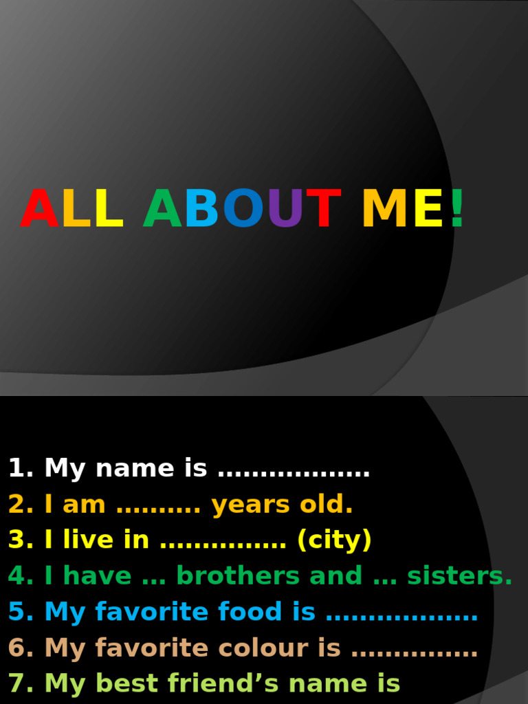Personal Profile: About Me Details | PDF