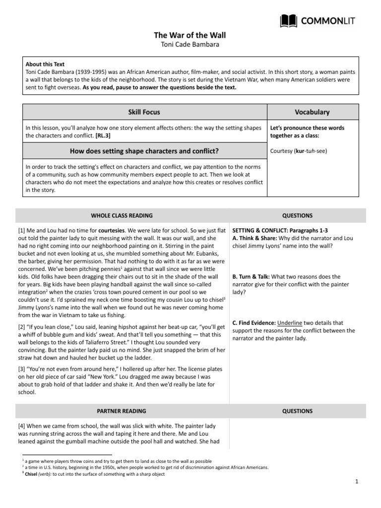 7G_U1_Outsiders_-_“The_War_of_the_Wall”_-_Student_Copy_-_20-21_-_v1_ | PDF