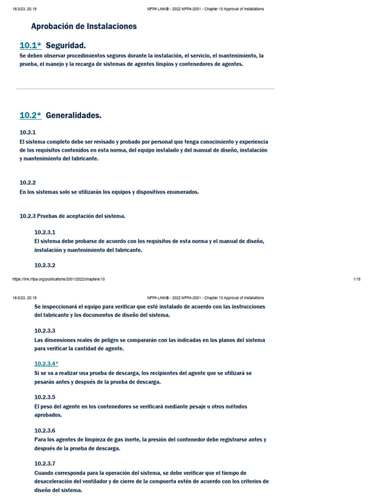 NFPA LiNK® - 2022 NFPA-2001 - Chapter 10 Approval of Installations10 ...