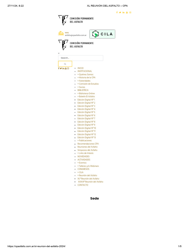 XL Reunión Del Asfalto - Cpa | PDF