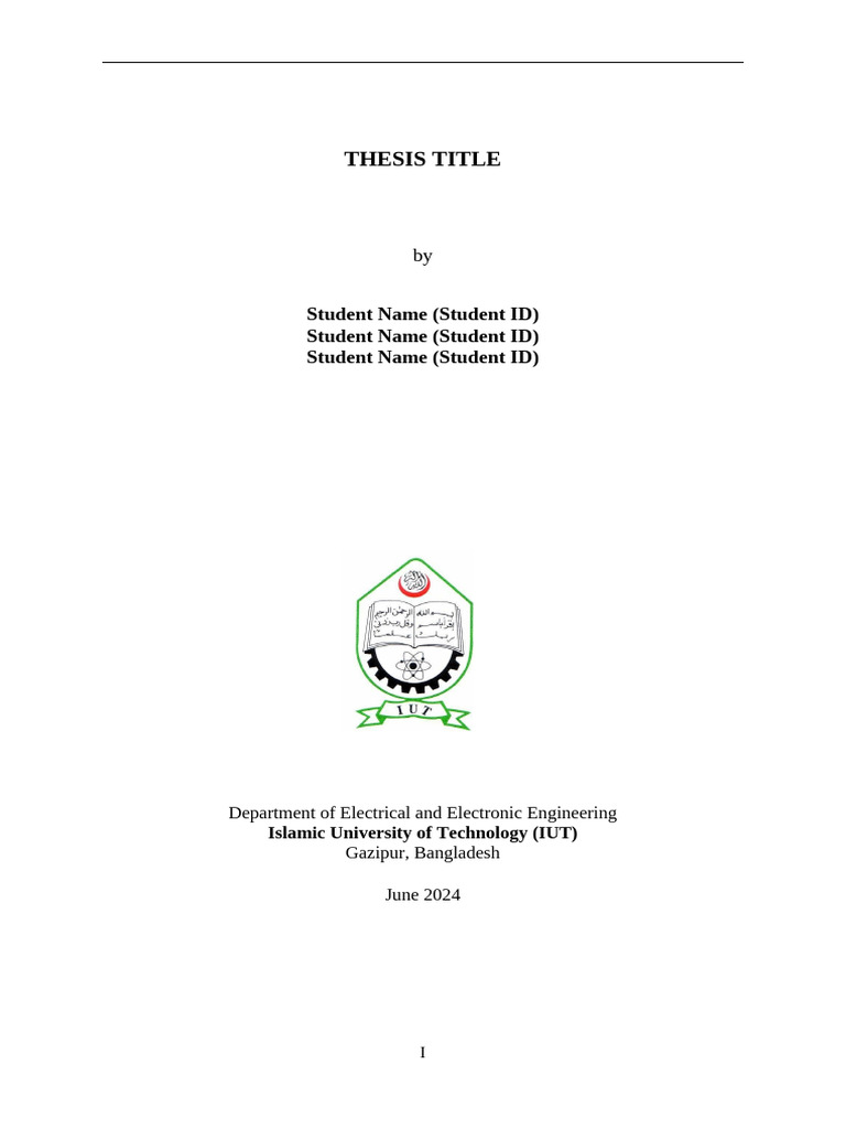 Thesis - Template - June 2024 | PDF | Engineering | Knowledge