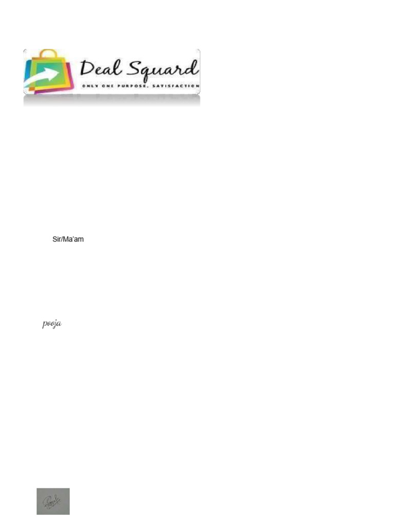 Deal Squard Offer Letter | PDF