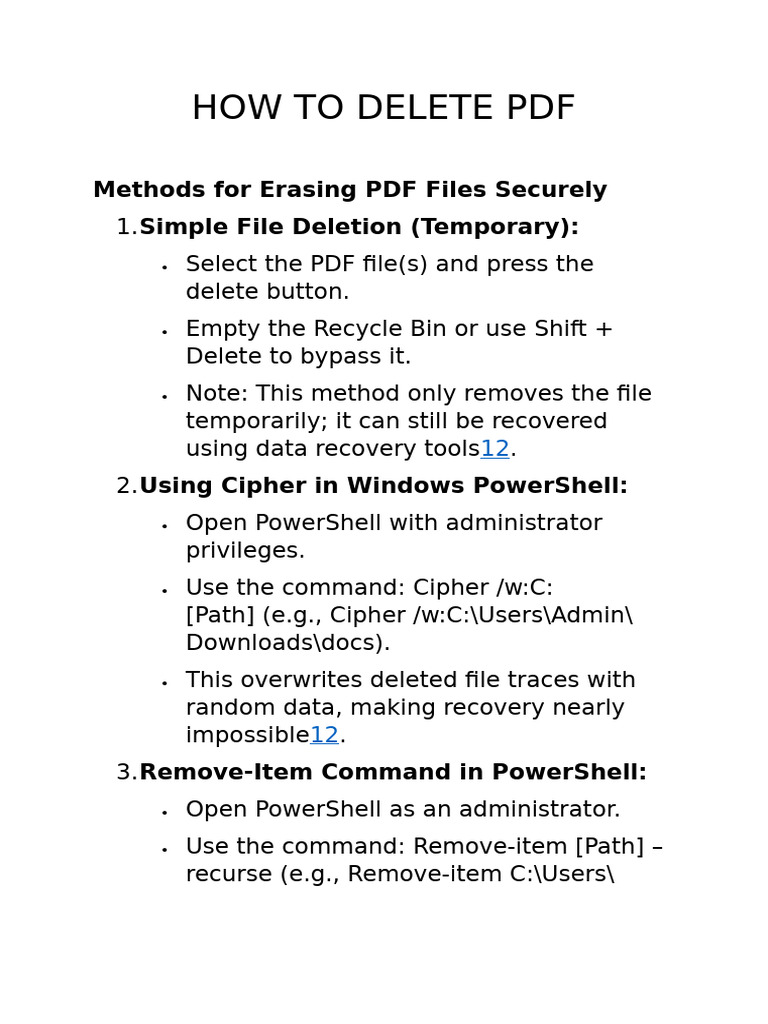 How To Delete PDF | PDF