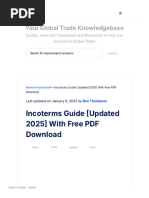 Incoterms 2025 Summary Chart | PDF | Transport | Supply Chain Management