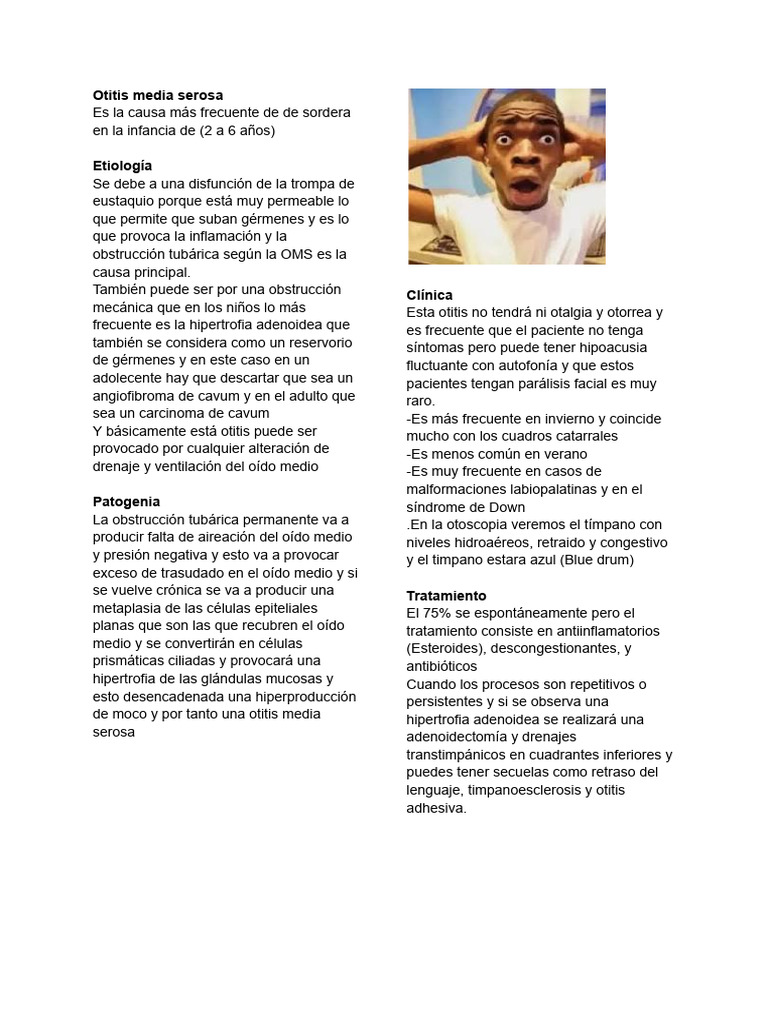 Otitis Media: Causas, Síntomas y Tratamiento | PDF | Oído | Medicina ...