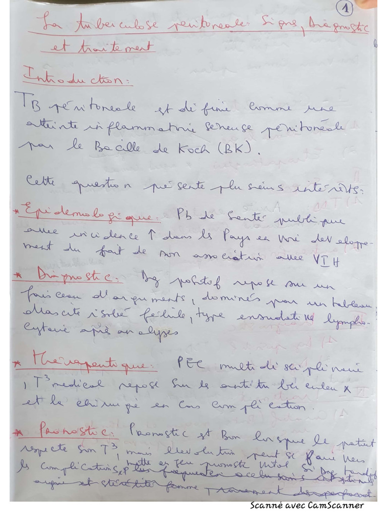 Tuberculose Peritoneale Band | PDF