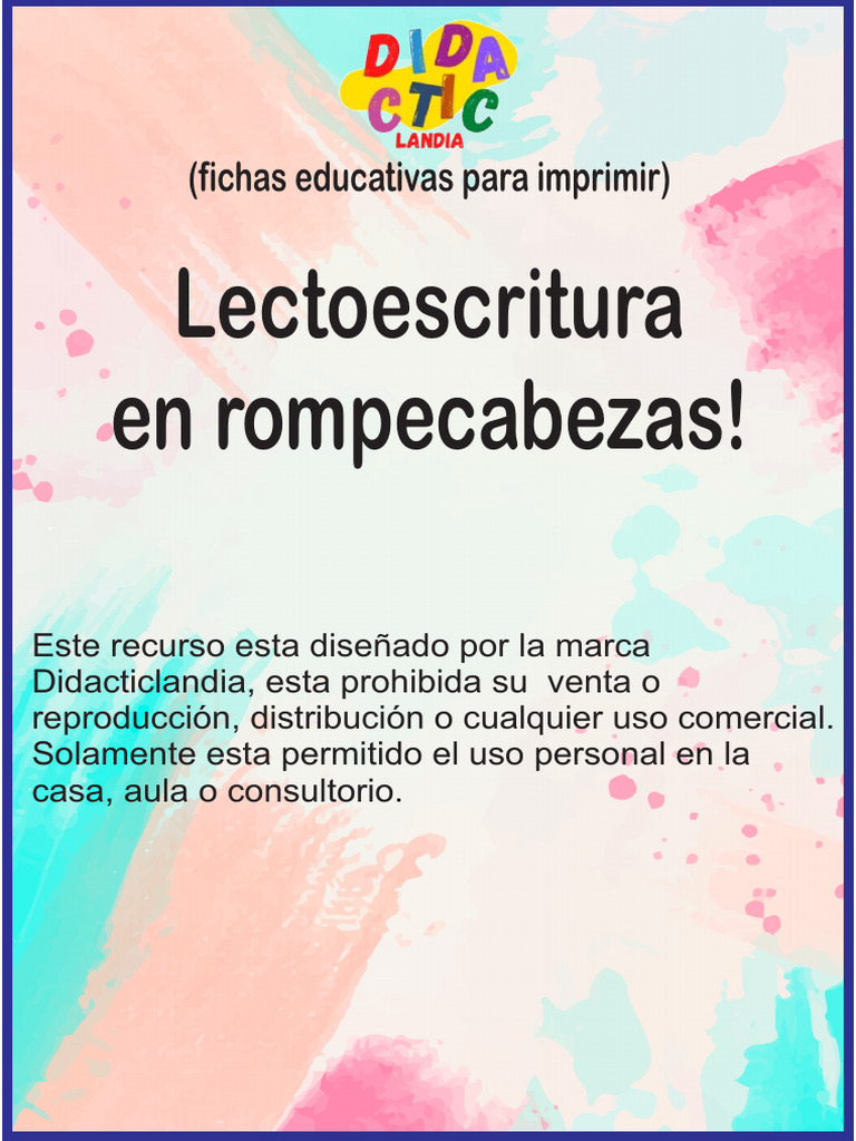 Lectoescritura en Rompecabezas! | PDF | Peinado