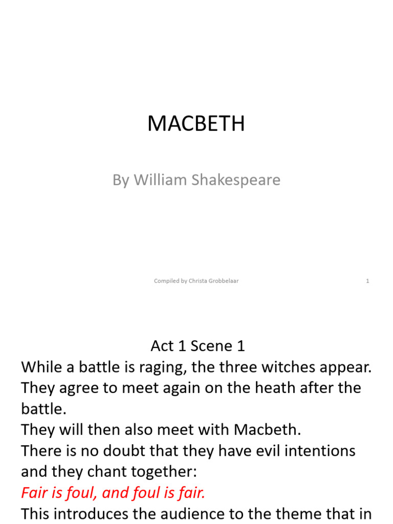 Macbeth Summary | PDF | Macbeth | Shakespearean Tragedies