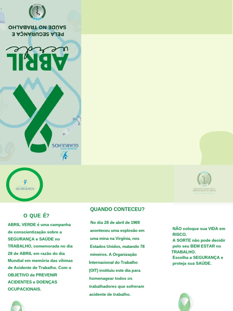 Folder Com Dobras para Abril Verde | PDF