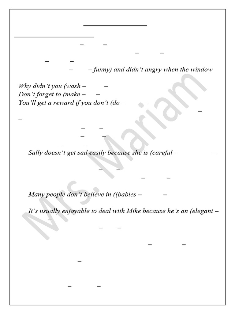 Module 1 Revision Exercises | PDF | Syntax | Linguistics