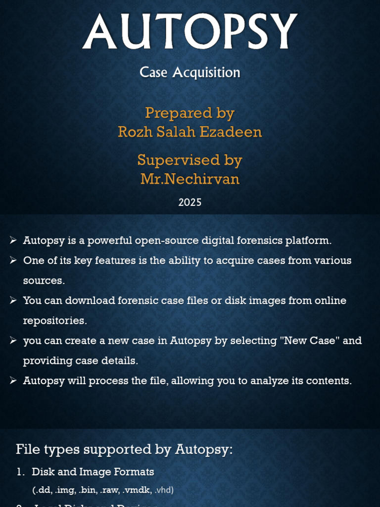 Autopsy: Open-Source Forensic Tool Guide | PDF