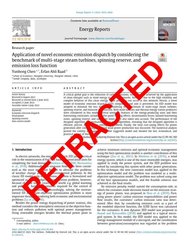 Economic Emission Dispatch with Wind Power | PDF | Wind Power | Mathematical Optimization