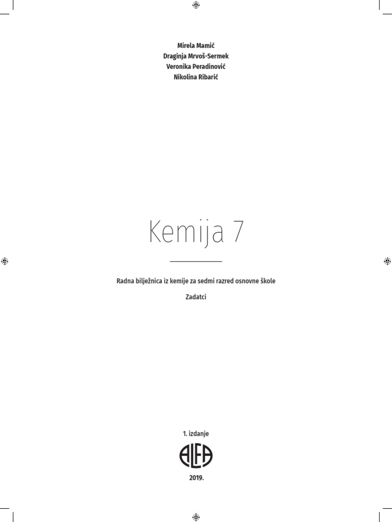 Kemija - 7 RB Zadatci + Rješenja Alfa | PDF