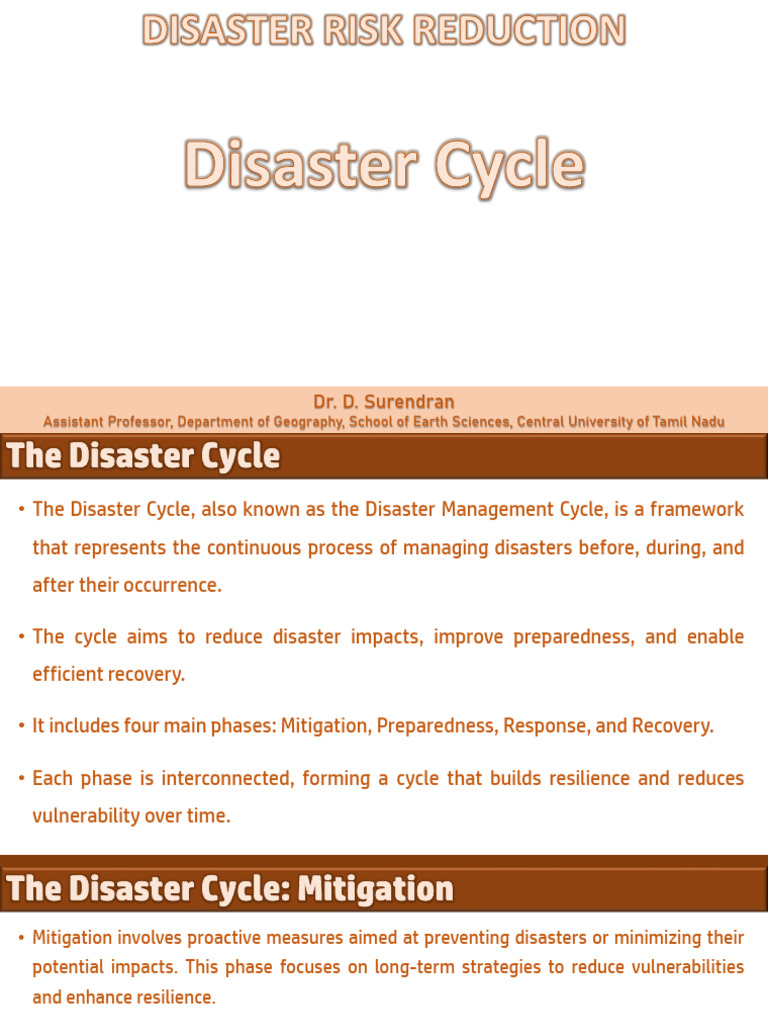 2 U3 Disaster Cycle | PDF | Emergency Management | Emergency Evacuation