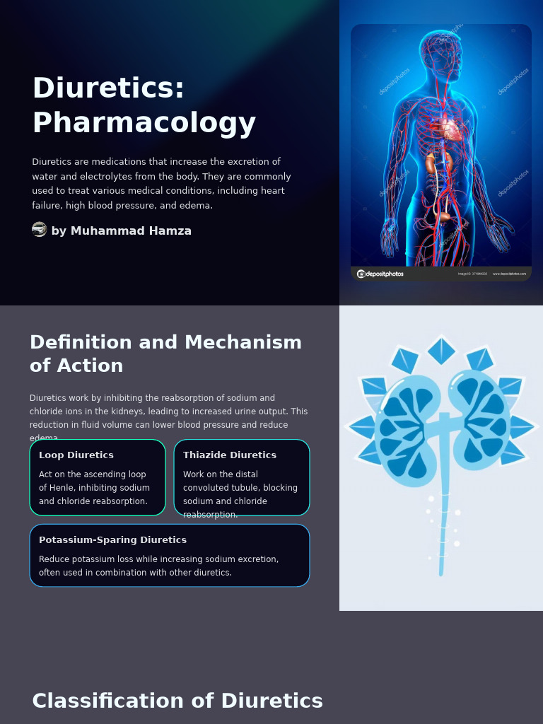 Diuretics Pharmacology | PDF | Medical Specialties | Drugs