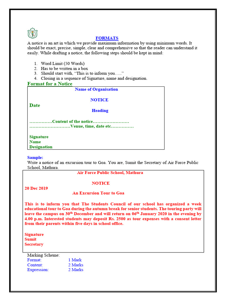 CBSE Class 12 Letter Format Guide | PDF