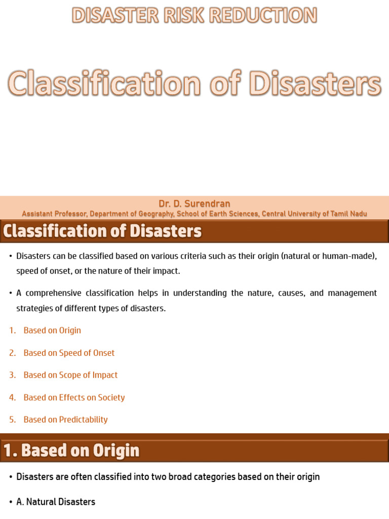 1 U3 Disaster Classification | PDF | Natural Disasters | Flood