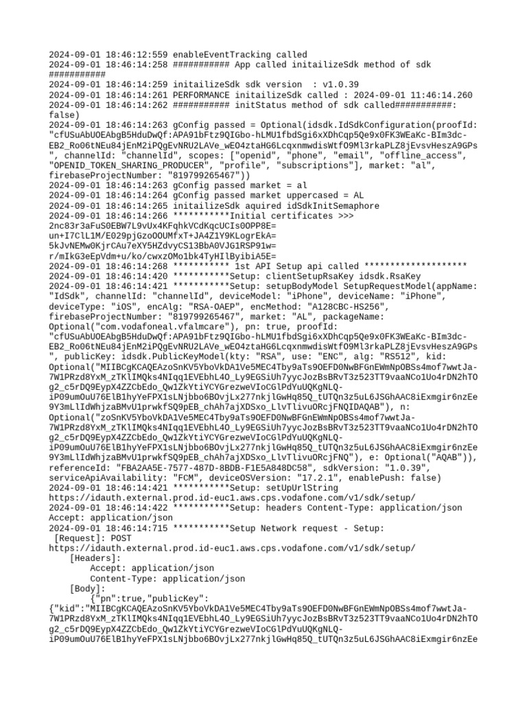 Id SDK Logs | PDF | Computer Data | Computer Security