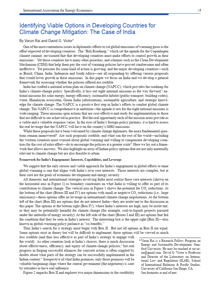 Rai Victor IAEE Identifying Viable Options in Developing Countries For Climate Change Mitigation ...