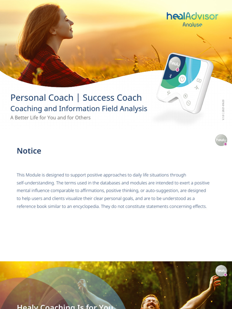 Healy World Presentation HealAdvisor Coach en US | PDF | Psychological ...