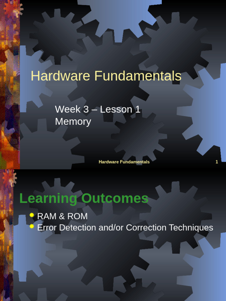 Week - 3 - Lesson - 1 - S1-2025 | PDF | Random Access Memory | Cpu Cache