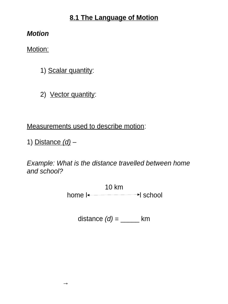 Understanding Motion: Scalars, Vectors, and Velocity | PDF | Velocity ...