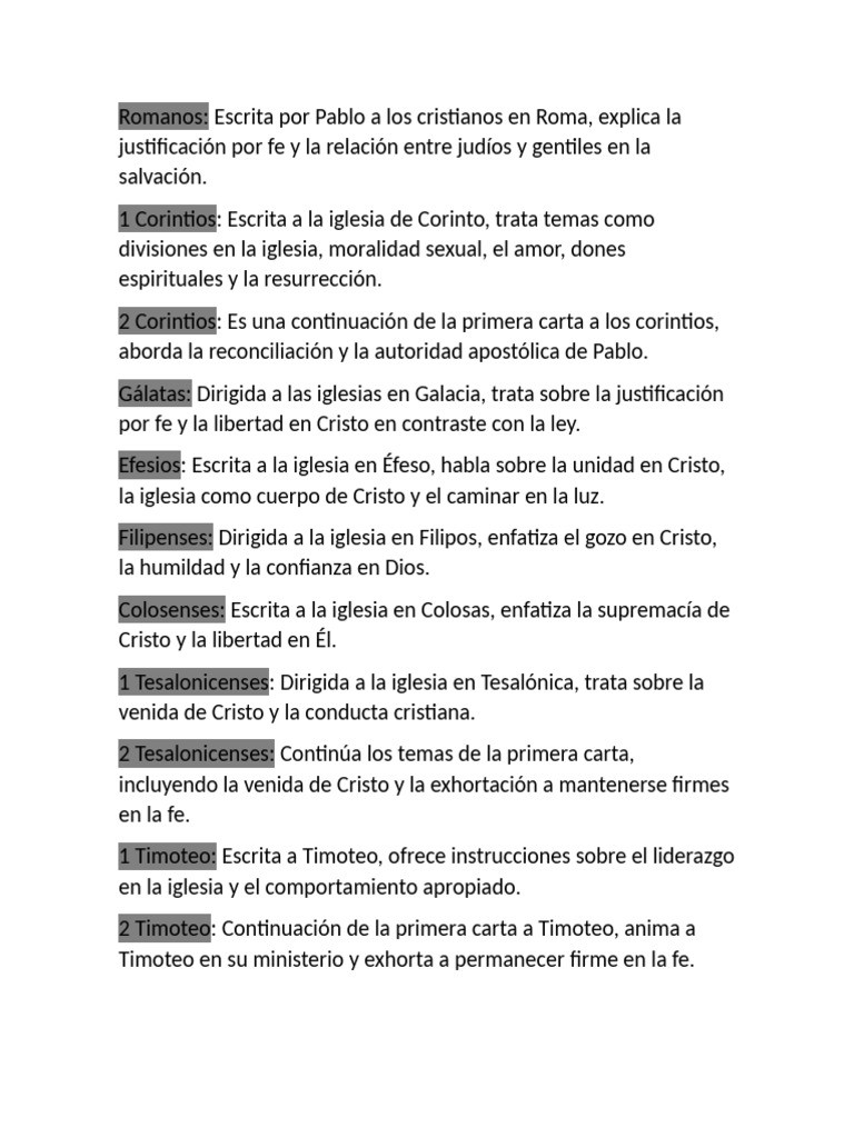 Romanos | PDF | Pablo el apóstol | Epístola a Filemón