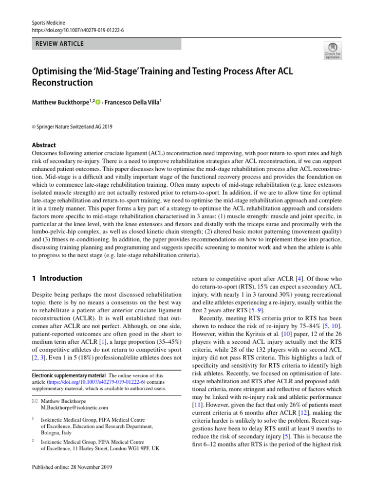 mid acl | PDF | Knee | Physical Therapy