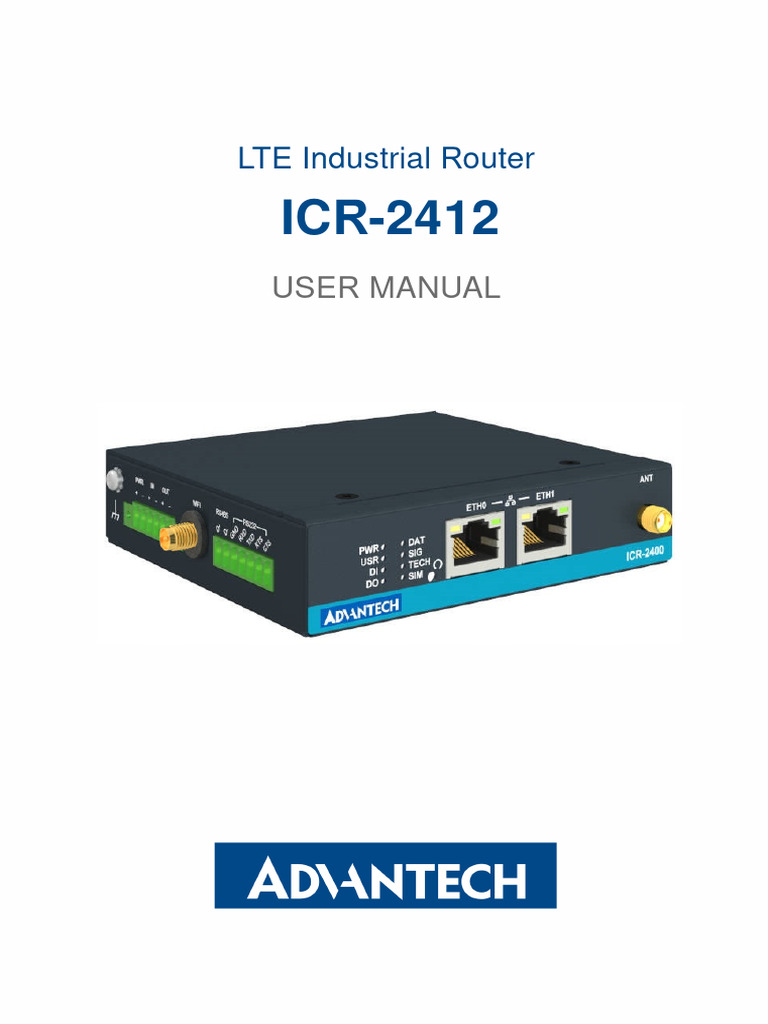 Icr 2412 User Manual 20230529 | PDF | Computer Network | Electrical Connector