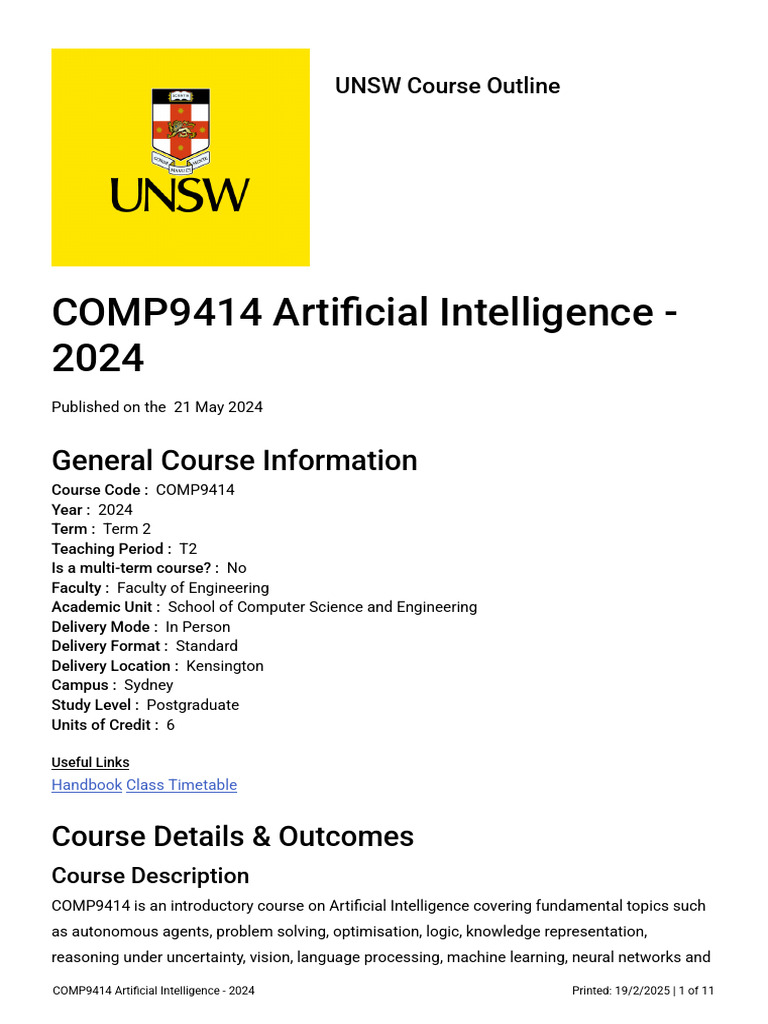 CO COMP9414!1!2024 Term2 T2 InPerson Standard Kensington | PDF | Artificial Intelligence ...