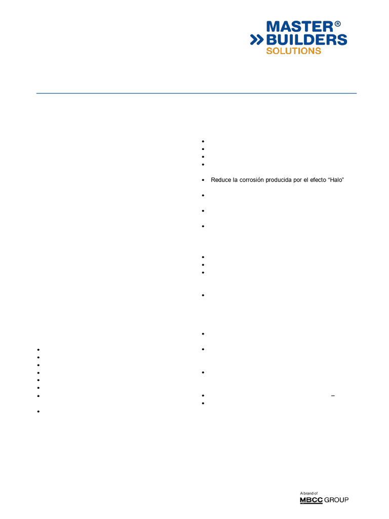 Masterprotect 8500 Ci | PDF | Hormigón | Corrosión