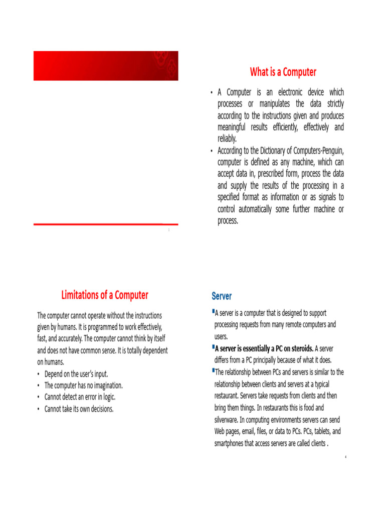 2 Characteristics and Classification of Computers | PDF ...