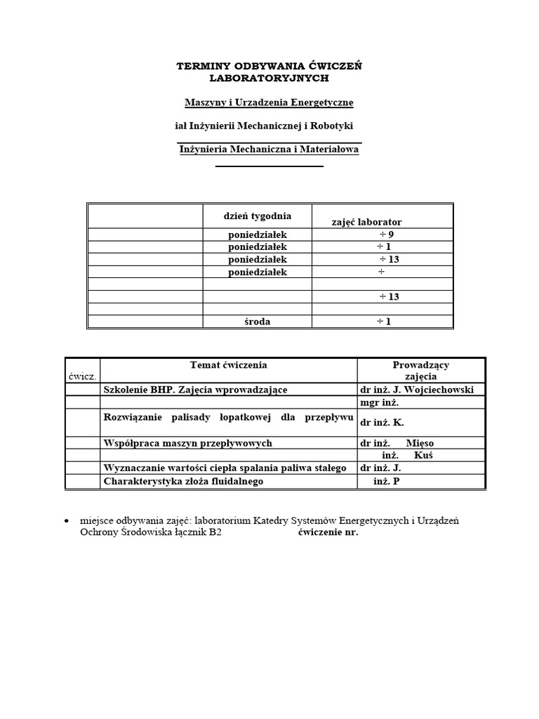 Harmonogram 2024 25 BM IM | PDF