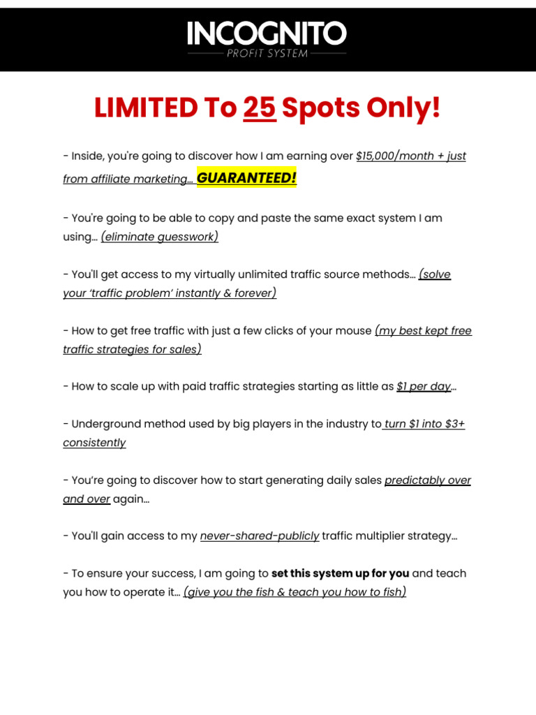 IPS Program Overview 25 Spots Only | PDF