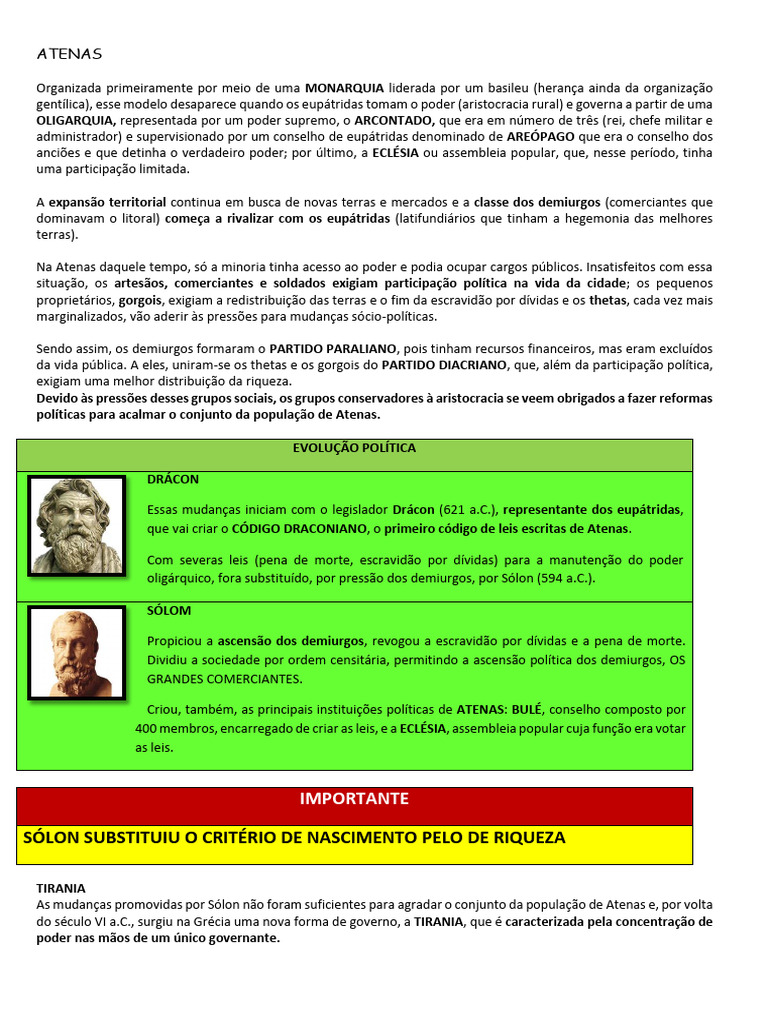 Ascensão dos Demiurgos em Atenas | PDF | Esparta | Democracia