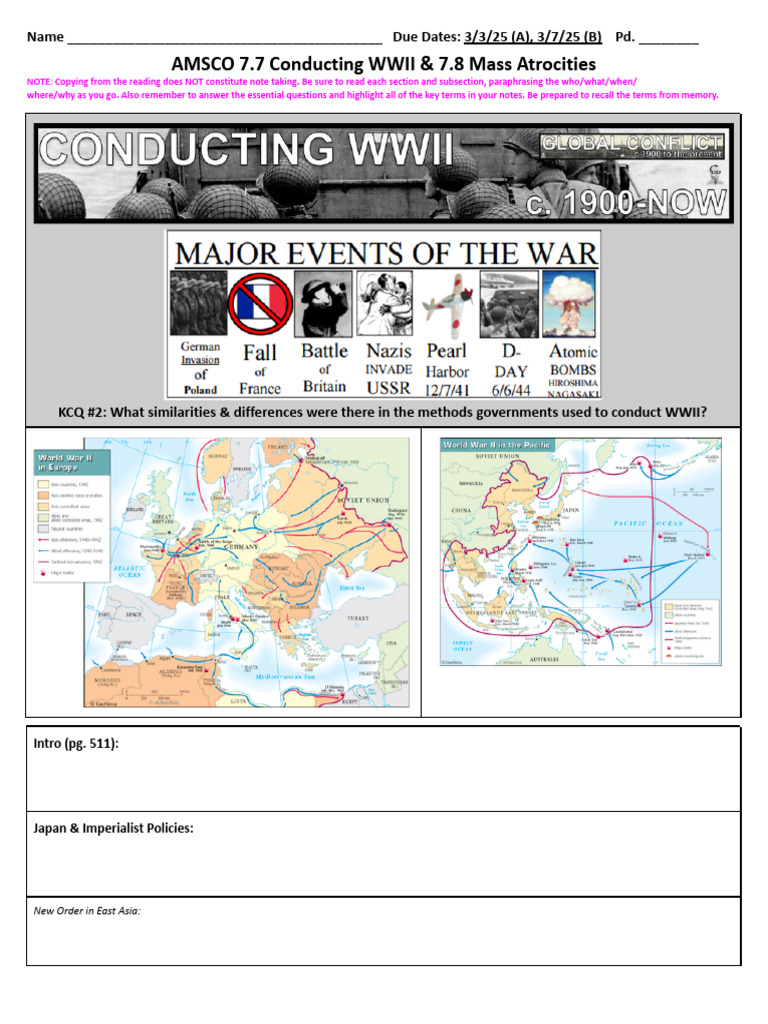 WWII Conduct and Mass Atrocities Analysis | PDF | World War II ...
