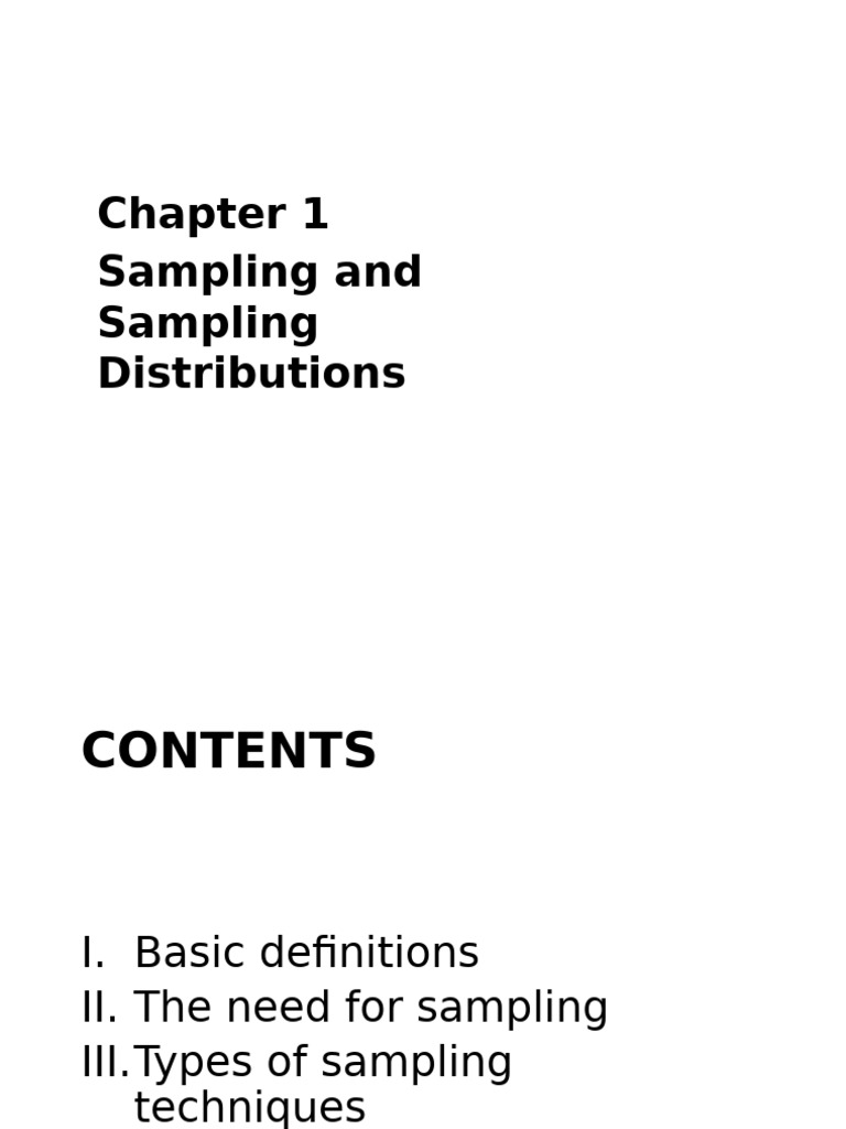 Sampling Technique and Sampling Distribution | PDF | Sampling (Statistics) | Normal Distribution