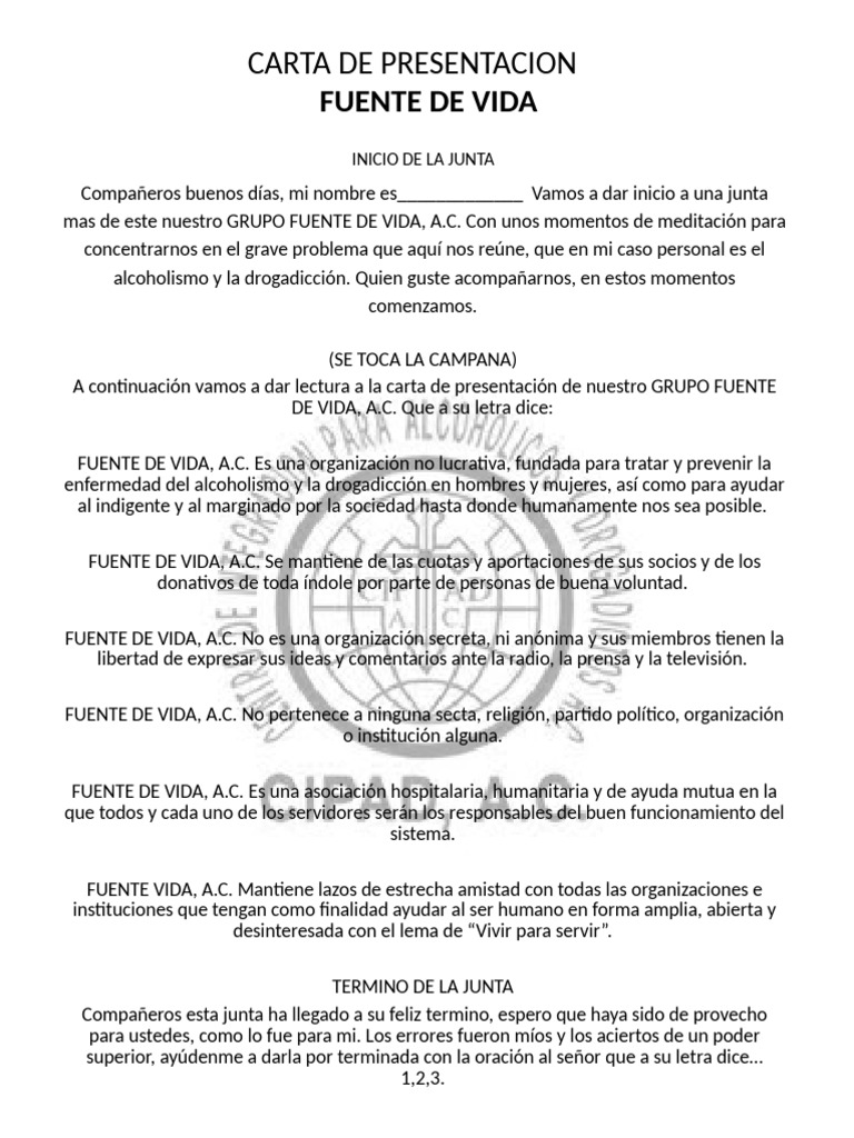 Carta de Presentacion Cipad | PDF