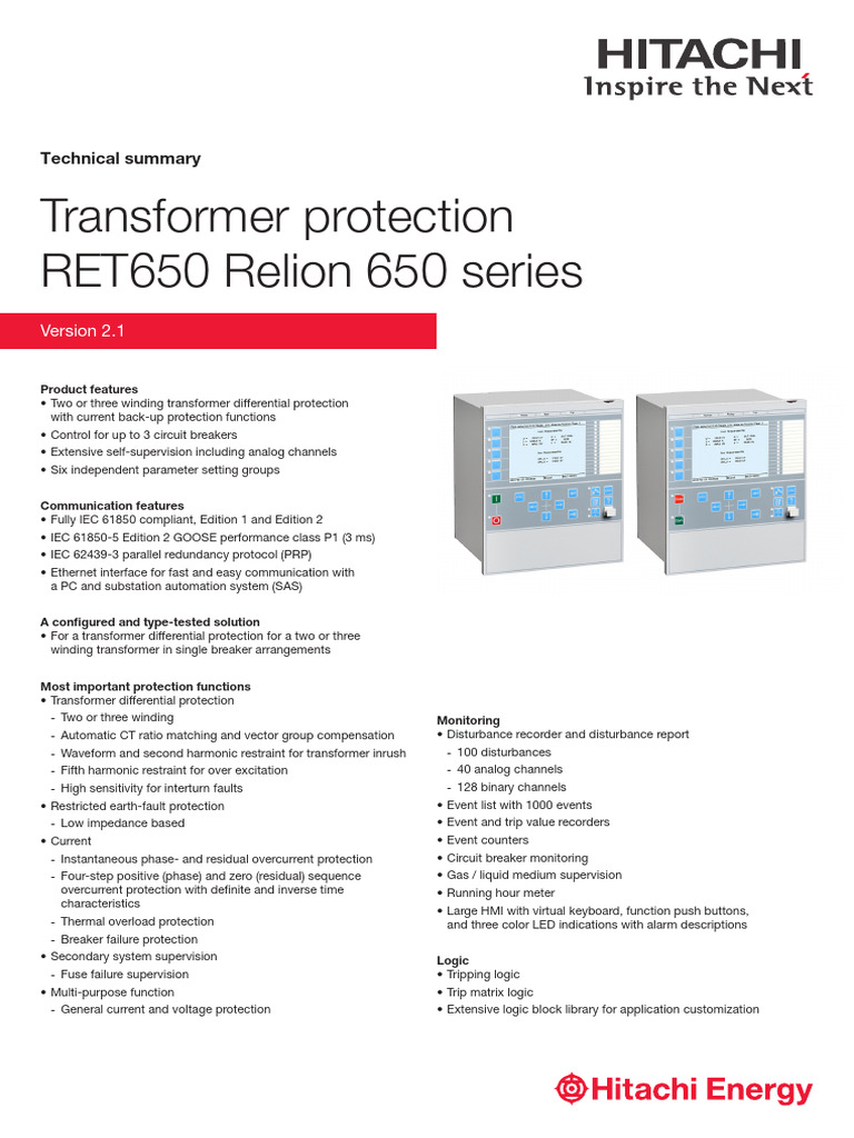 Transformer Protection - 4CAE000147-A4 | PDF | Transformer | Electrical ...