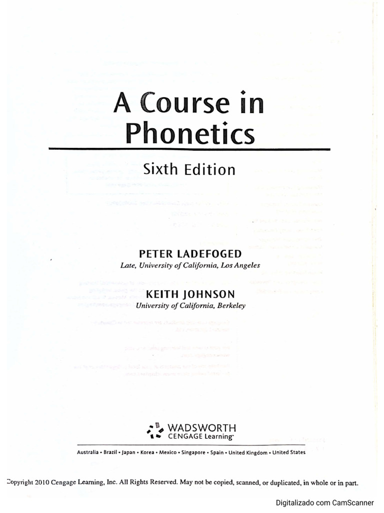 A Course in Phonetics | PDF