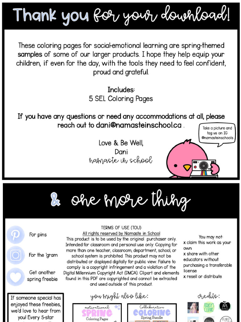 FreeSpringMindfulColoringPagesforMorningWork 1 | PDF