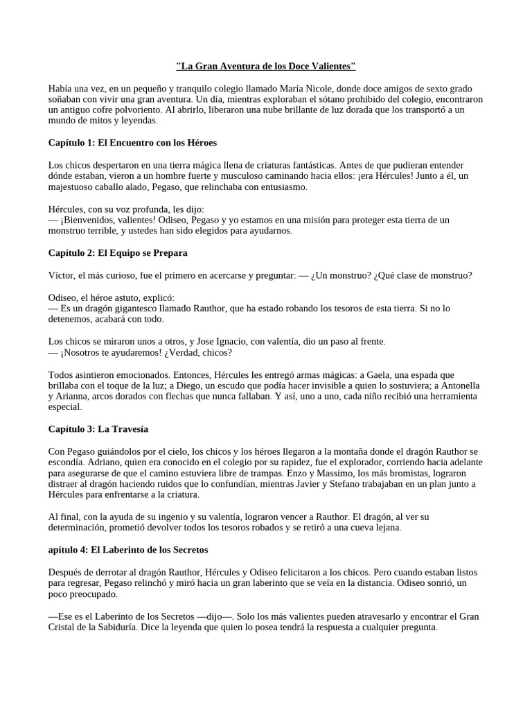Aventura Mágica de Doce Valientes | PDF