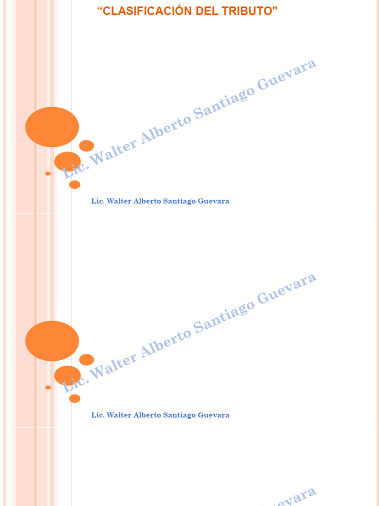 Clase 6, Clasificiación Del Tributo y El Derecho Tributario | PDF | Impuestos | Impuesto al ...